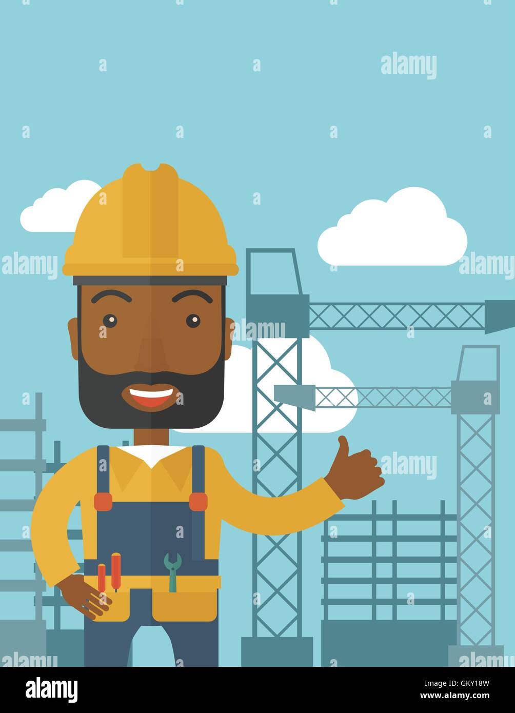 American building construction workers Stock Vector Images - Alamy