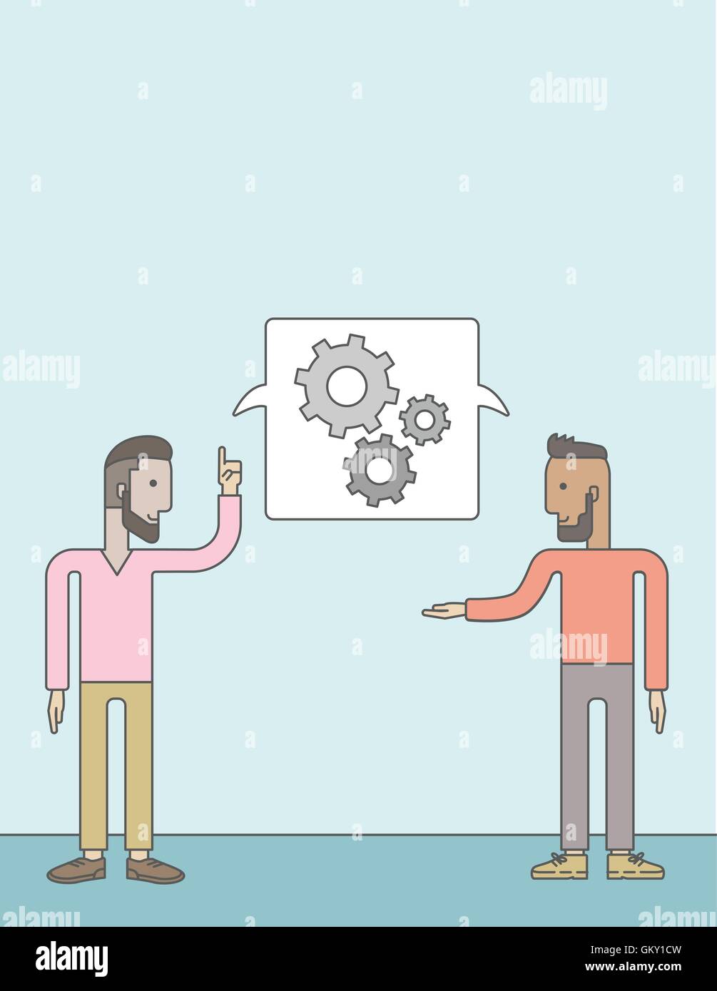 Businessman talking to partner Stock Vector Images - Alamy