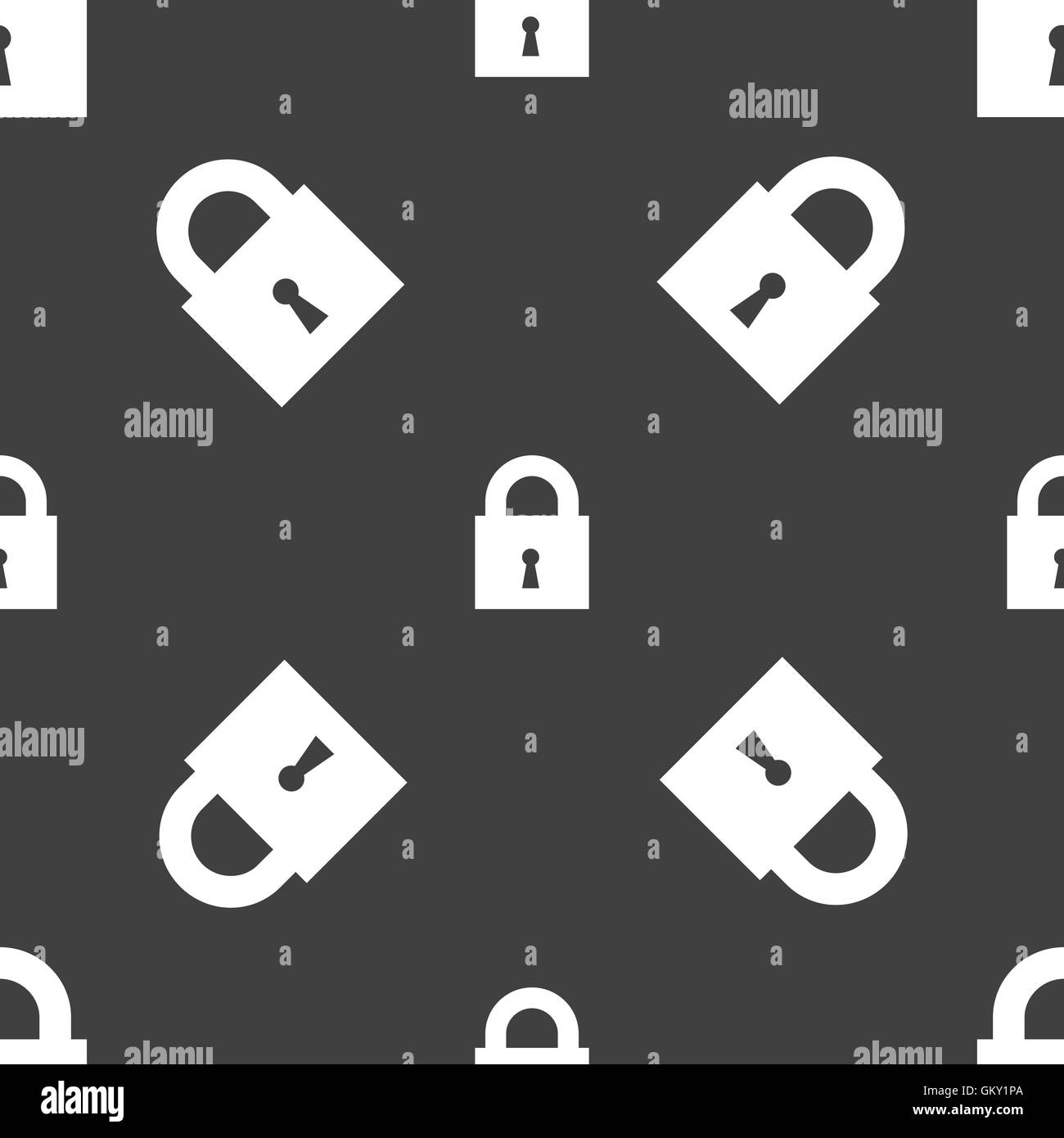 closed lock icon sign. Seamless pattern on a gray background. Vector Stock Vector Image & Art ...