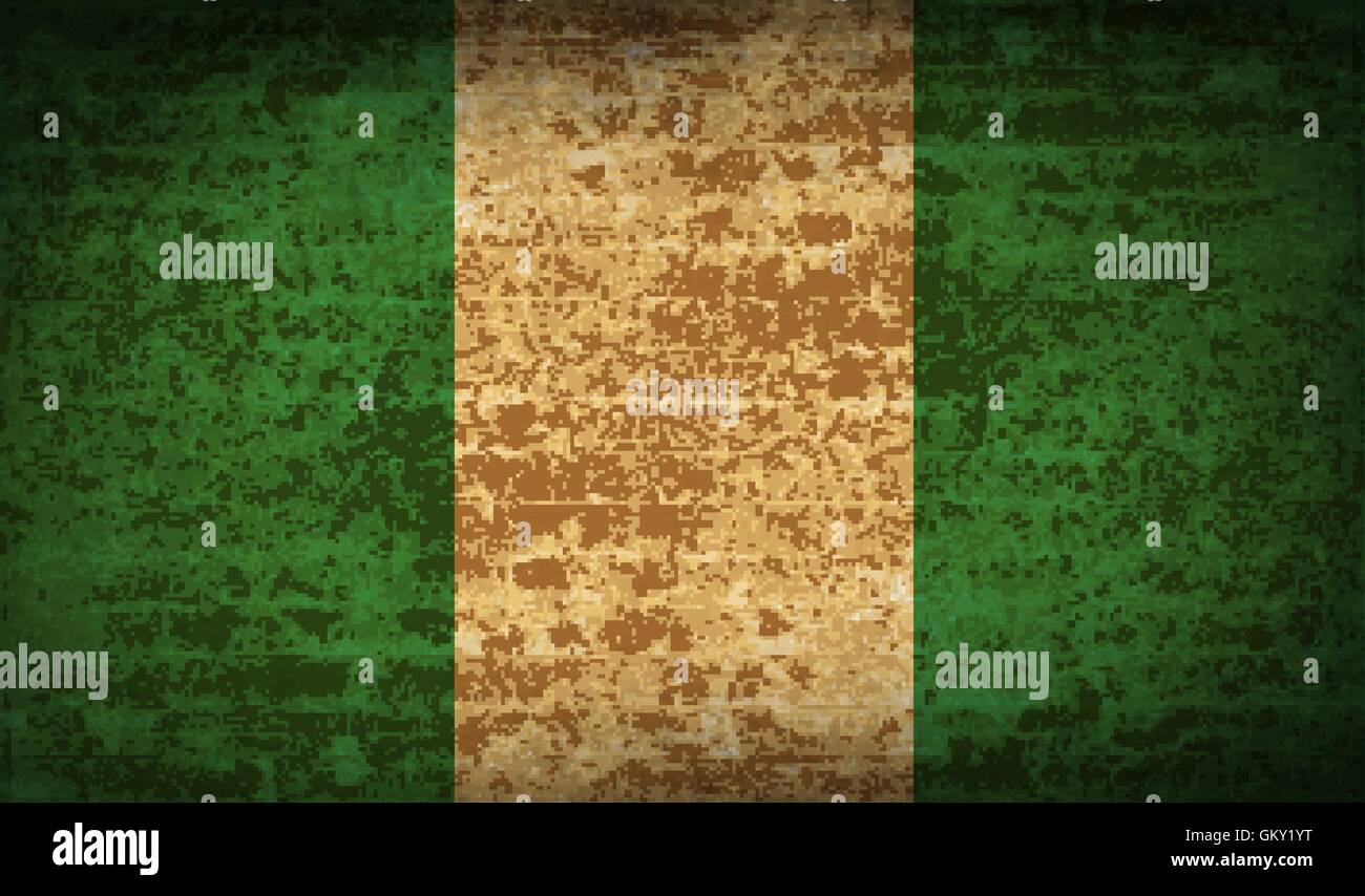 Flags Nigeria with dirty paper texture. Vector Stock Vector Image & Art ...