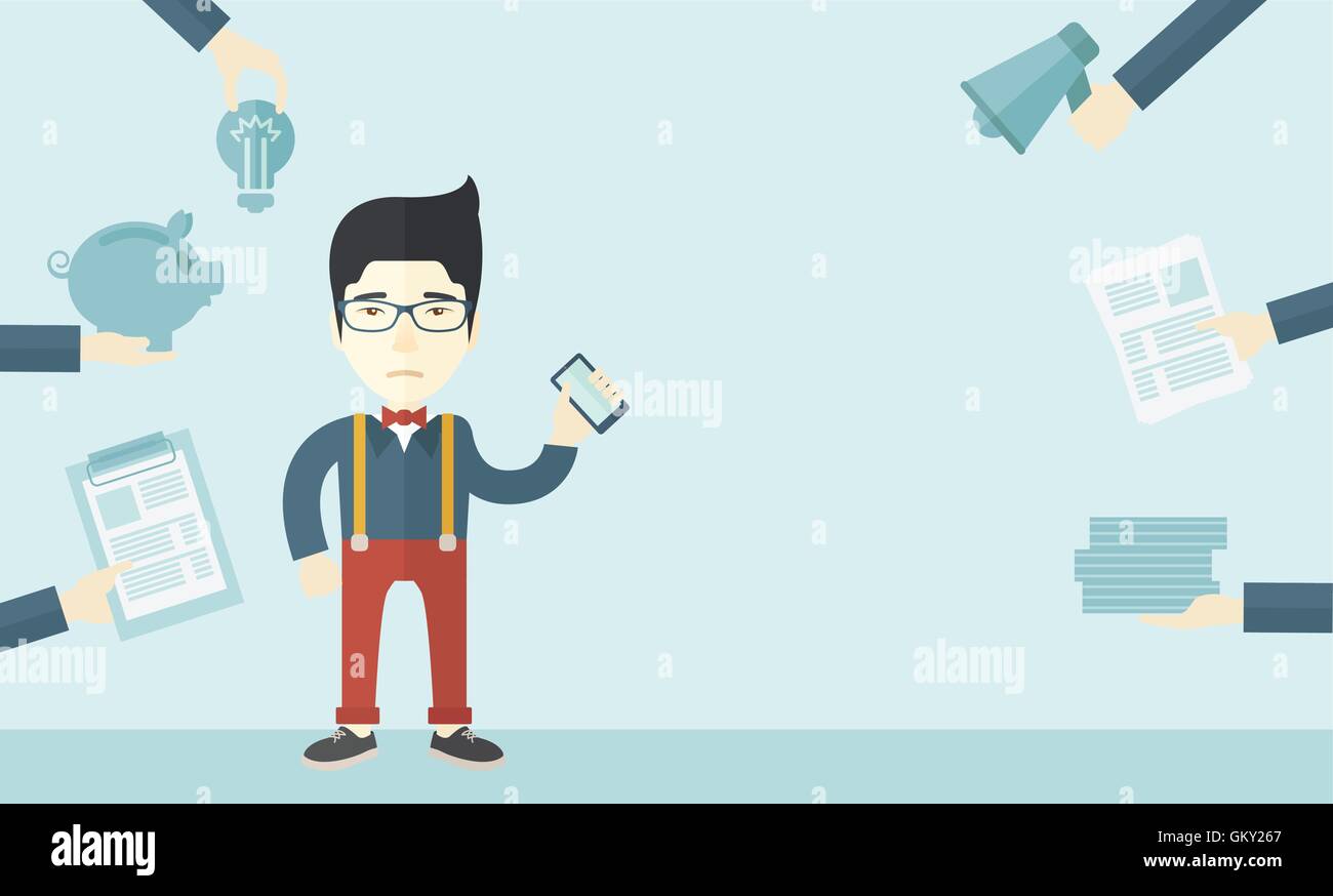 Man standing in long Stock Vector Images - Alamy