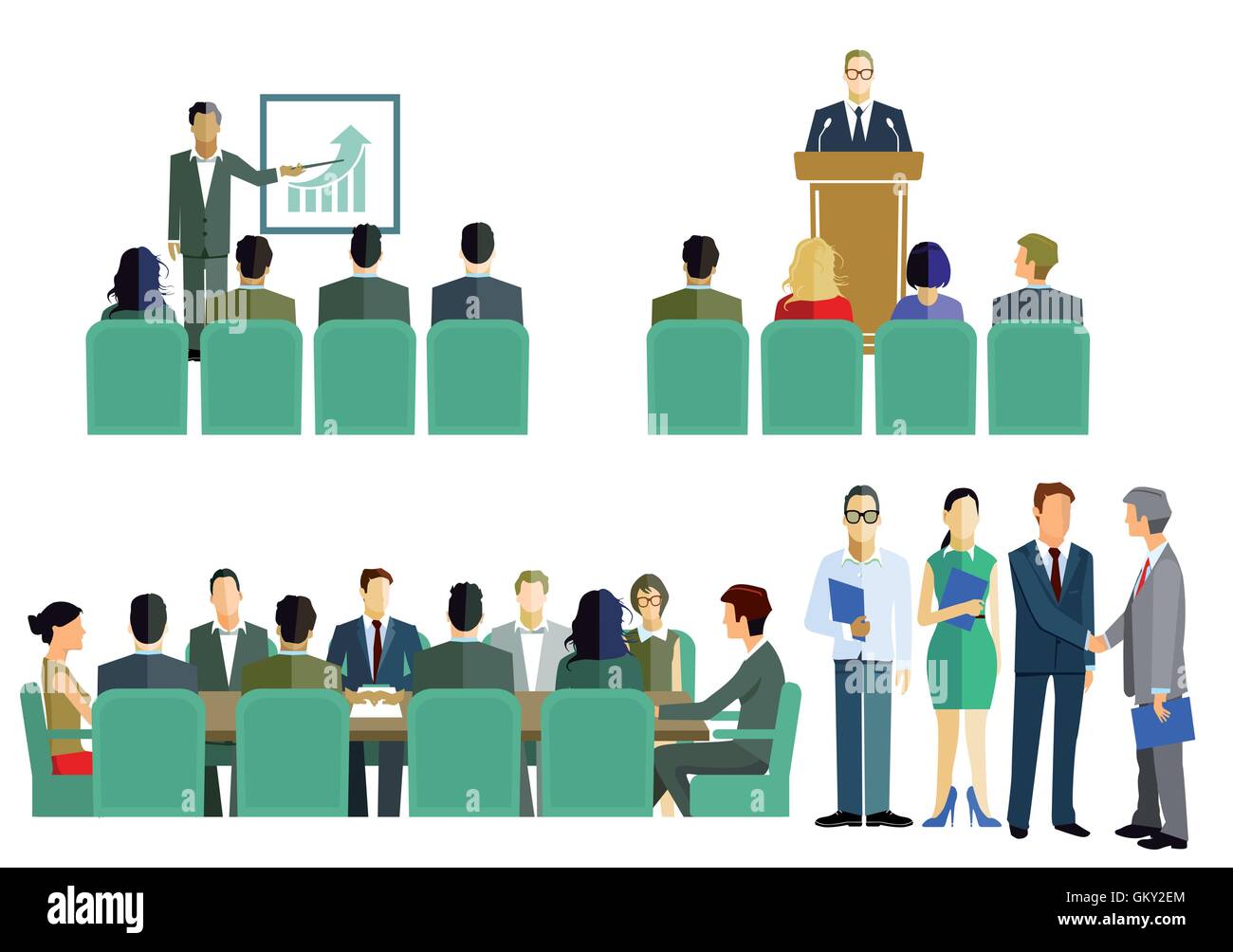 (coworker or colleague) meeting Stock Vector Images - Alamy