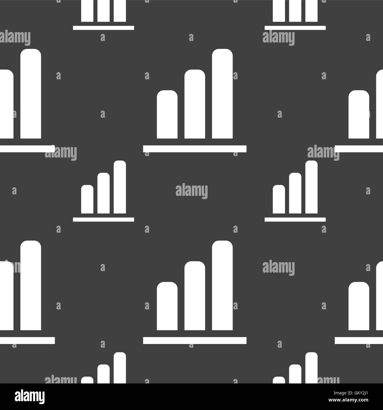Growth and development concept. graph of Rate icon sign. Seamless ...