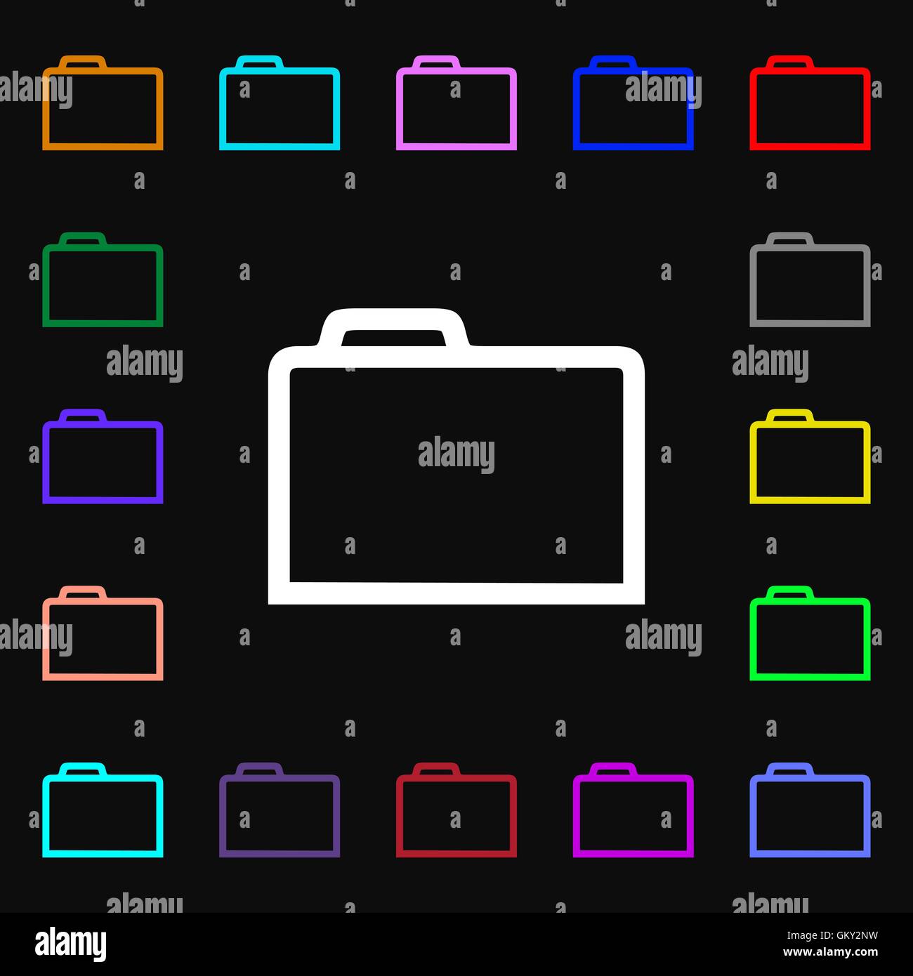 Folder icon sign. Lots of colorful symbols for your design. Vector ...
