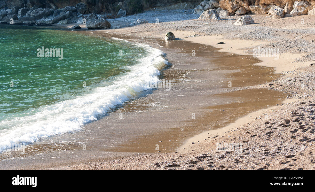 View of the Pebbles Beach in Scauri, Italy Stock Photo - Alamy