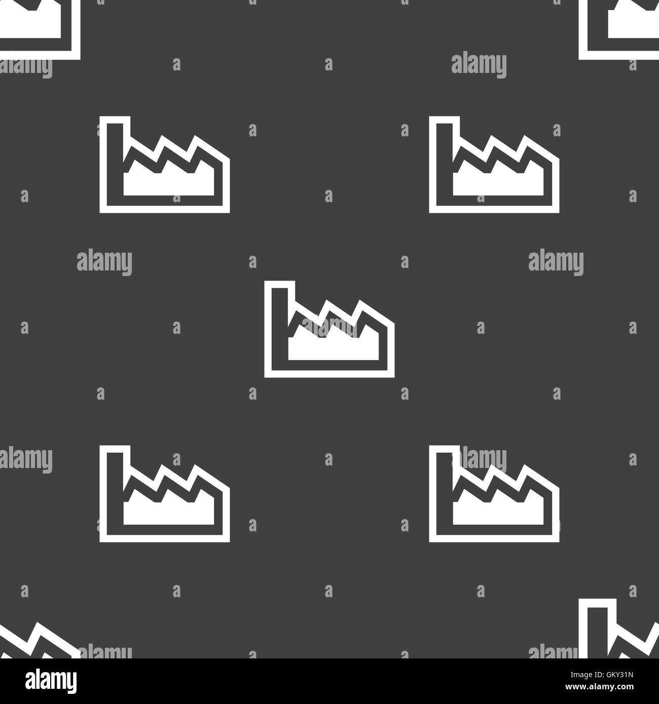 Chart icon sign. Seamless pattern on a gray background. Vector Stock ...