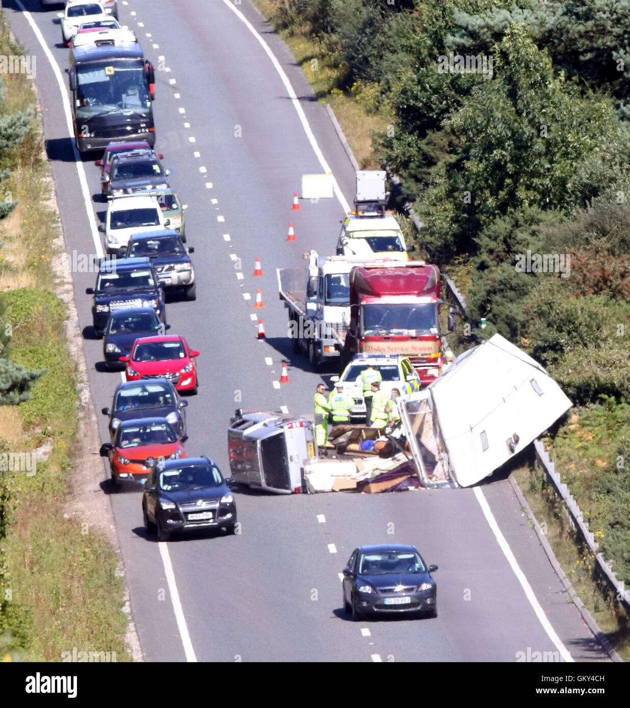 Ringwood Hampshire Uk 23rd August 2016 A Hampshire Motorway Has