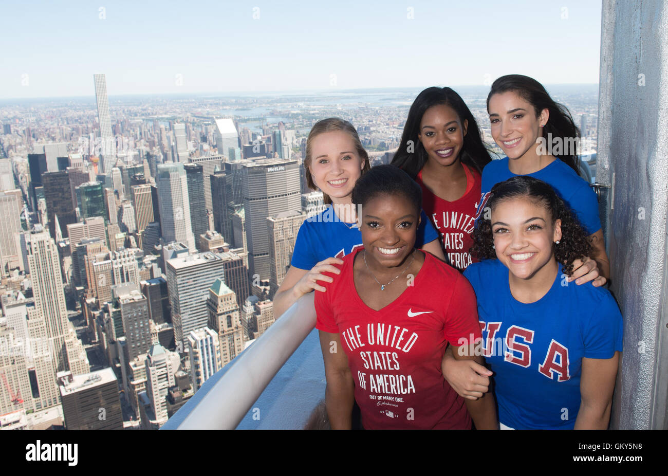 New York, New York, USA. 23rd Aug, 2016. The ''Final Five'' US Women's ...