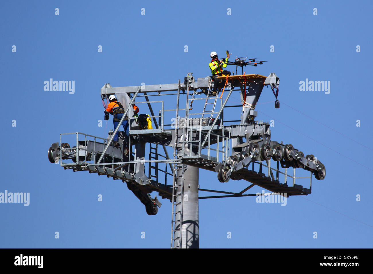 Aerial lift pylons hi-res stock photography and images - Alamy