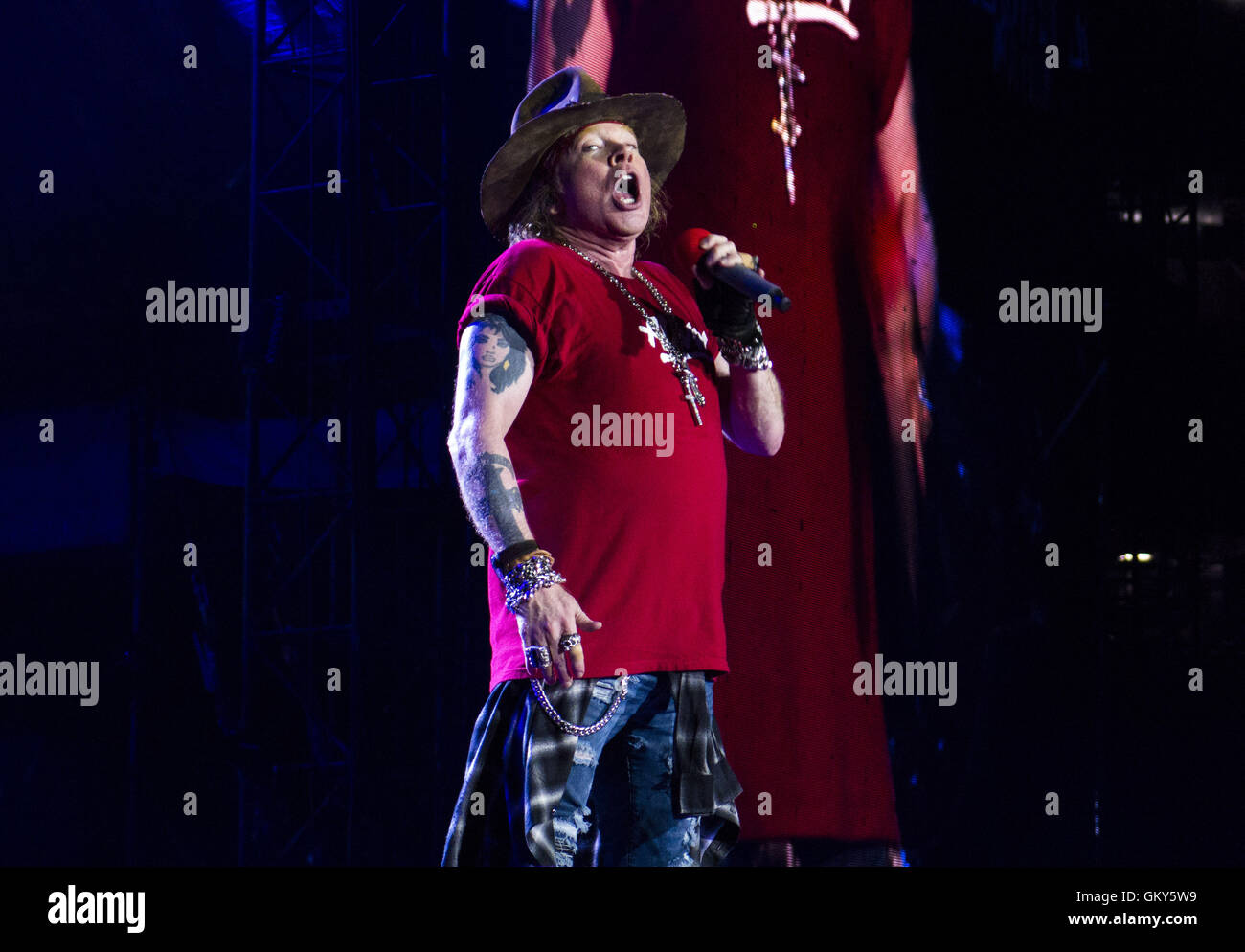 San Diego, CA, USA. 22nd Aug, 2016. Axl Rose of the rock band Guns N ...