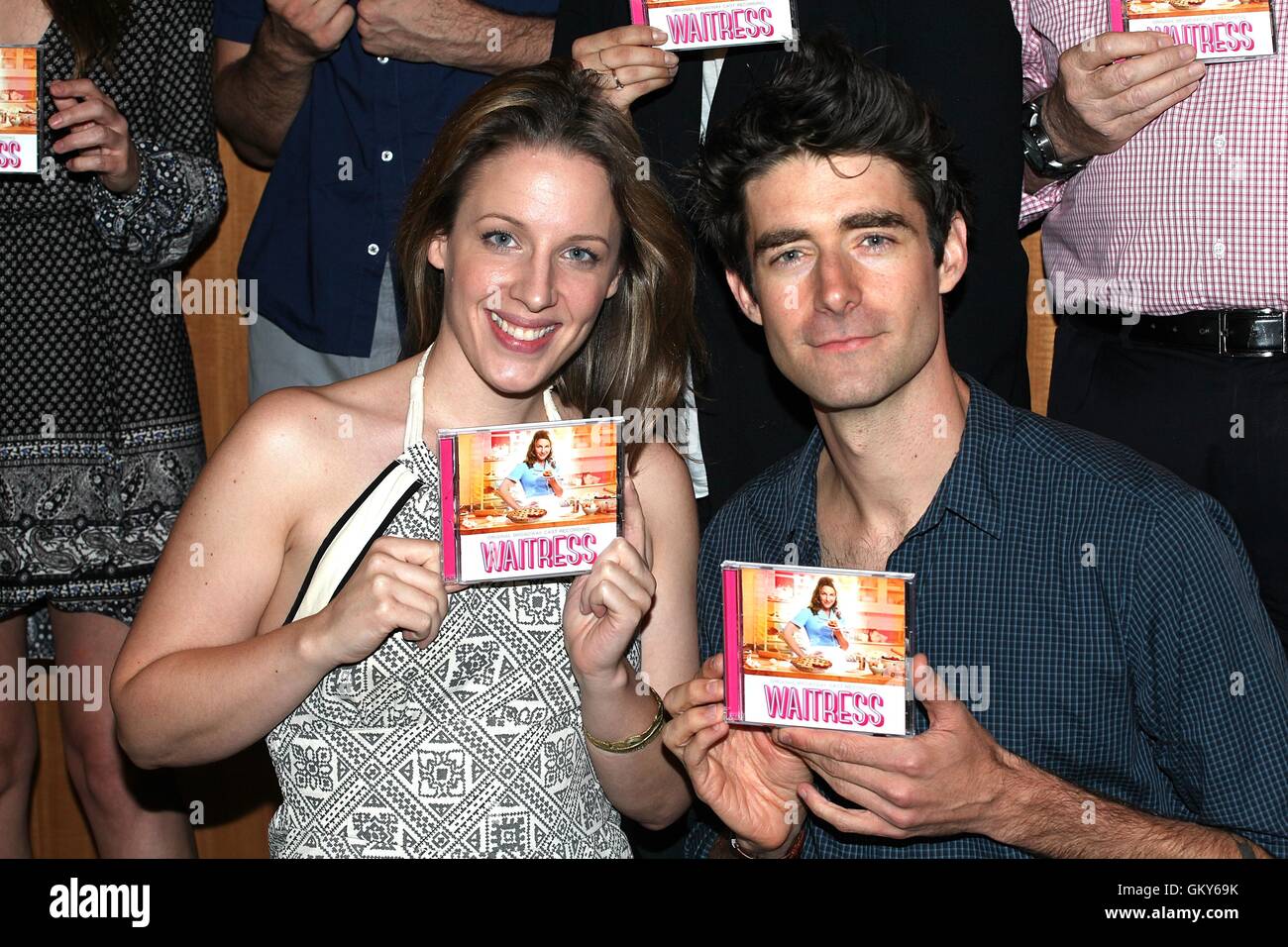New York, USA. 23rd August, 2016. Jessie Mueller and Drew Gehling of ...