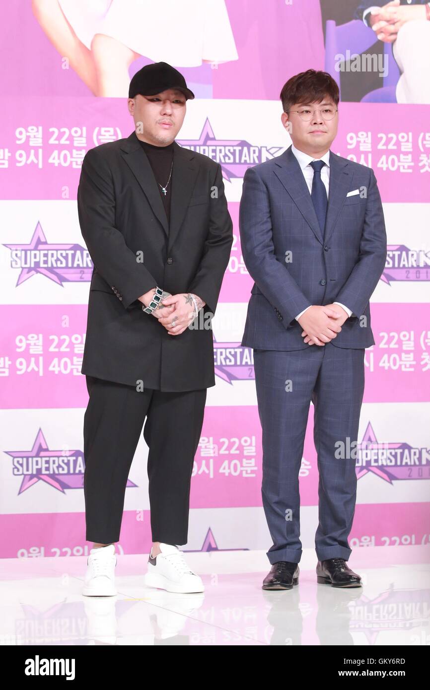 Seoul, Korea. 23rd Aug, 2016. Kim Bum Soo, Kim Yeon Woo, Ji, brave ...