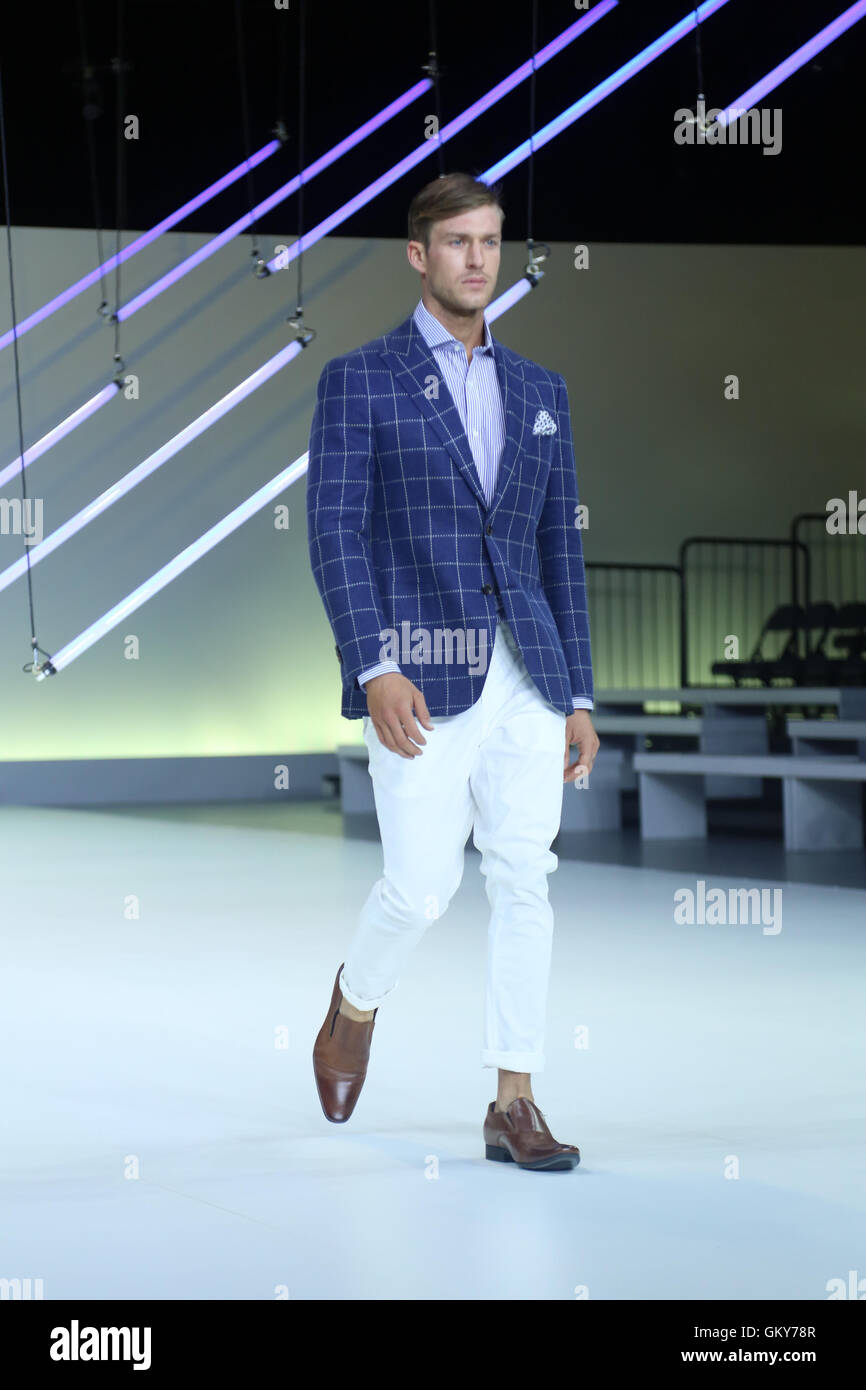 Sydney, Australia. 23 August 2016. Models showcase designs by M.J. Bale ...