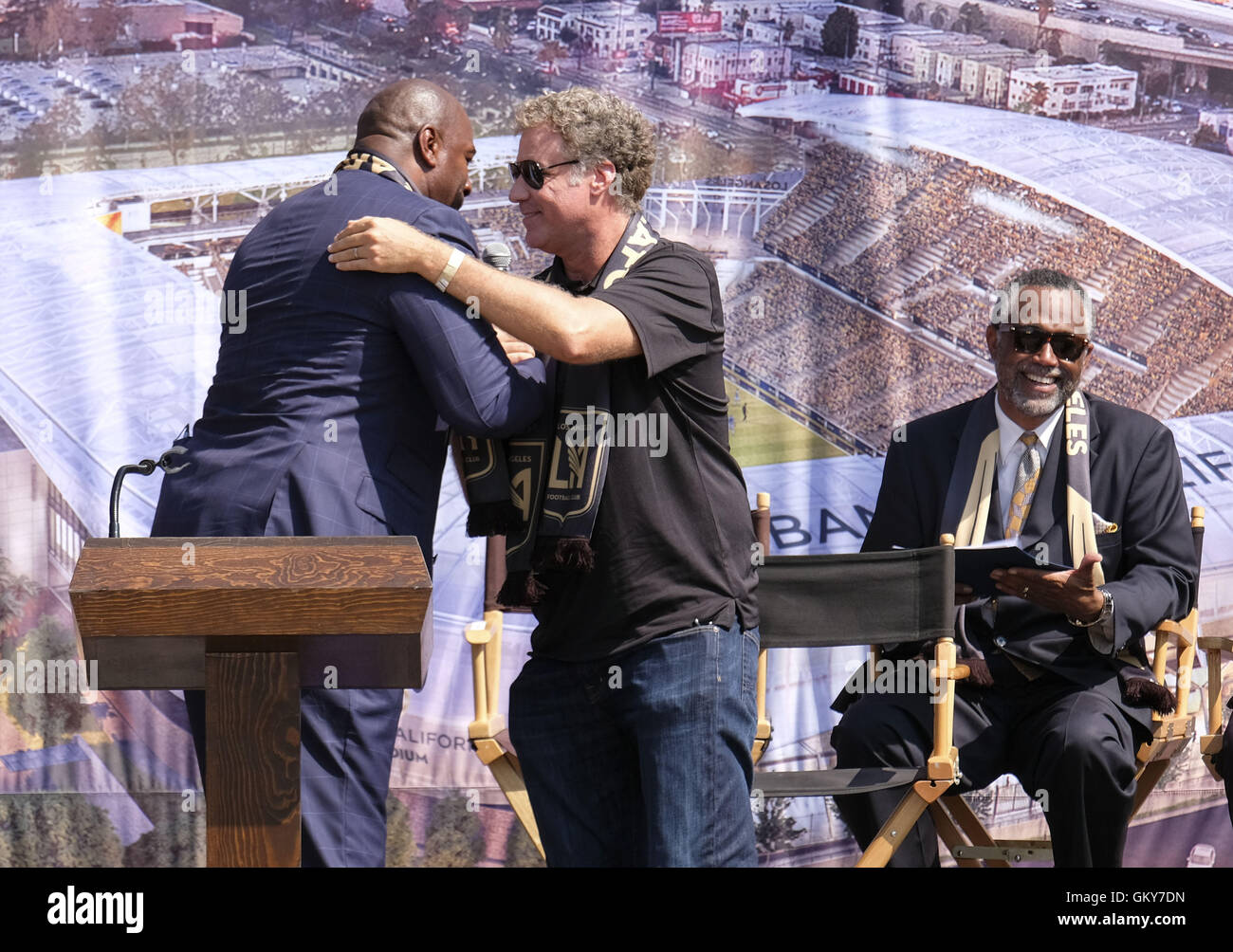 Los Angeles, California, USA. 23rd Aug, 2016. Actor Will Ferrell, right ...
