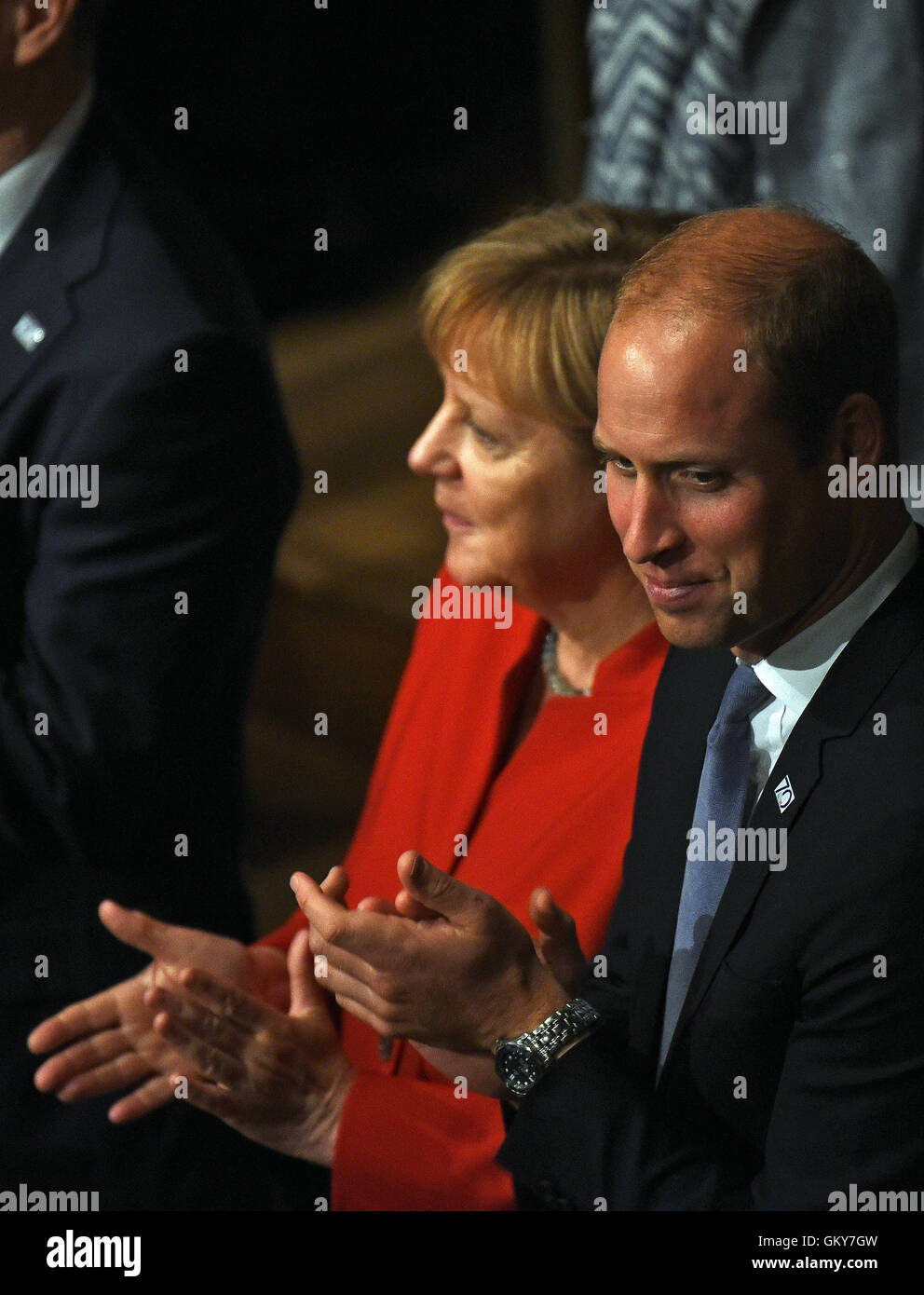 Duesseldorf, Germany. 23rd Aug, 2016. German Chancellor Angela Merkel ...