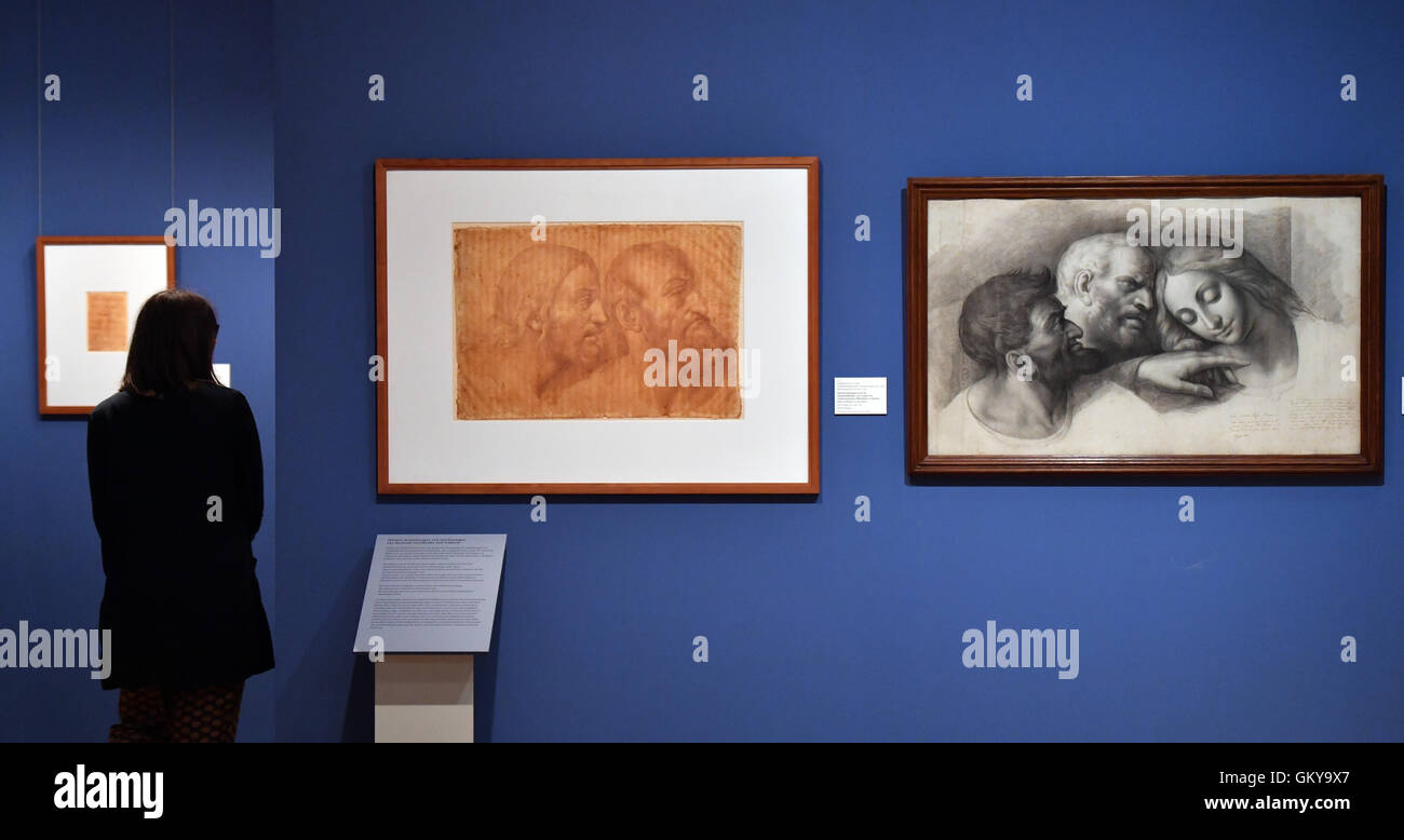 Weimar, Germany. 24th Aug, 2016. Tracing works by Bonaventura Genelli ...