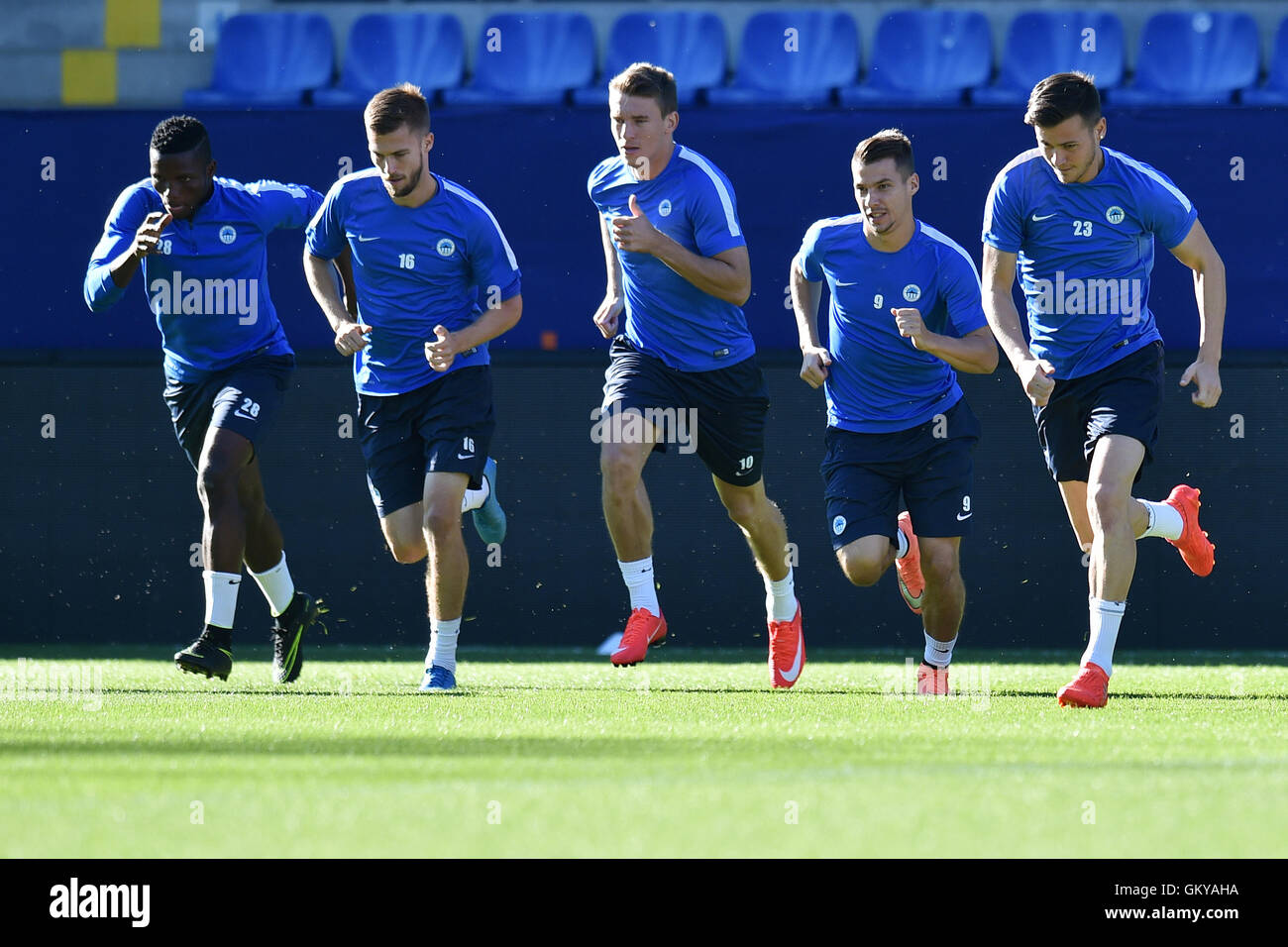 Liberec, Czech Republic. 24th Aug, 2016. From left: Moses Ubong Ekpai ...