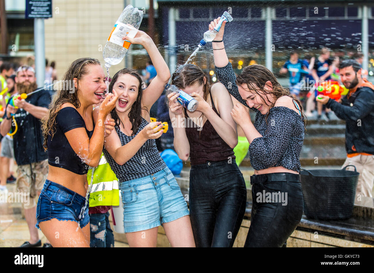 Bristol, UK. 24th August, 2016. A massive water fight took place in ...