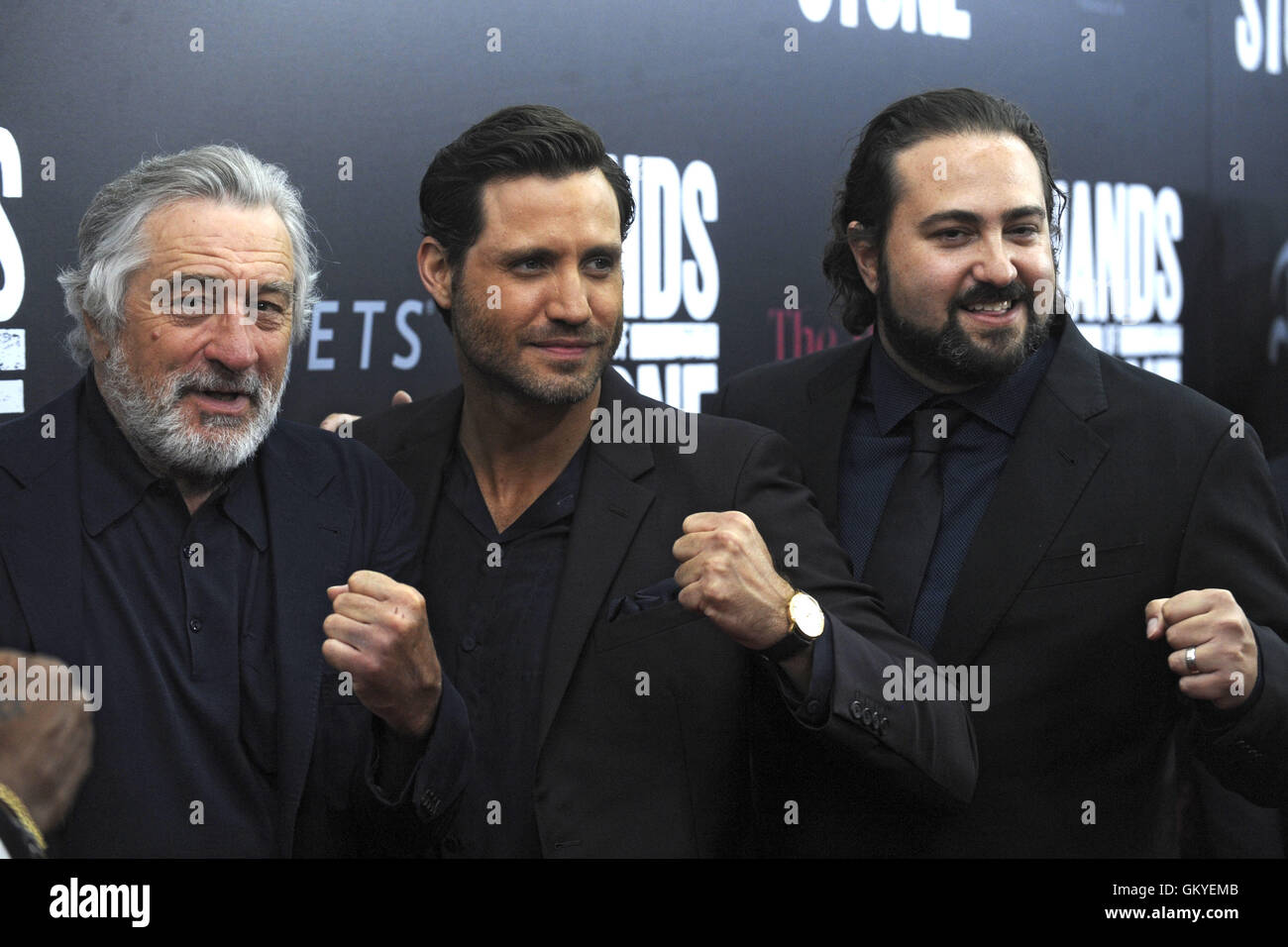 New York. 22nd Aug, 2016. Robert De Niro, Edgar Ramirez and Jonathan ...