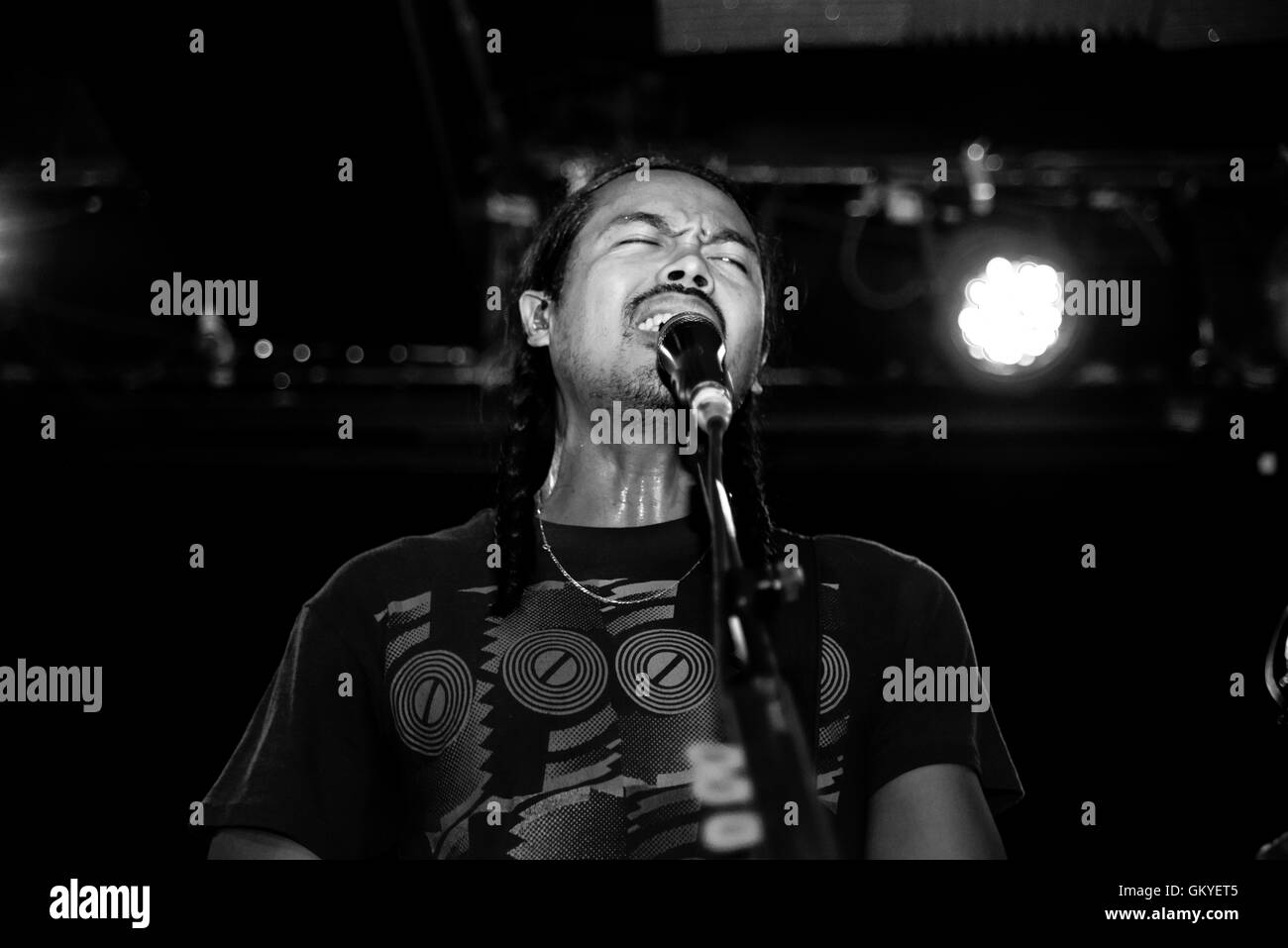 London UK. 24th August 2016. Australian band The Temper Trap perform at ...
