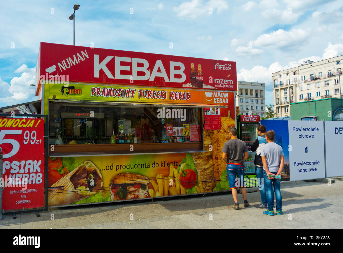 Kebab stall, central Warsaw, Poland Stock Photo - Alamy