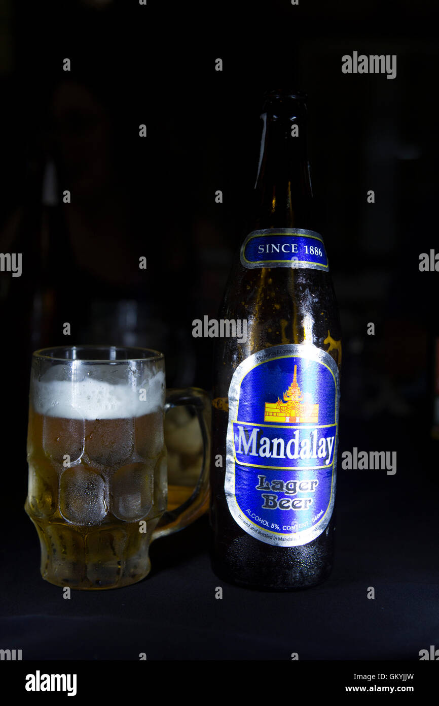Bottle glass myanmar beer myanmar hi-res stock photography and images ...