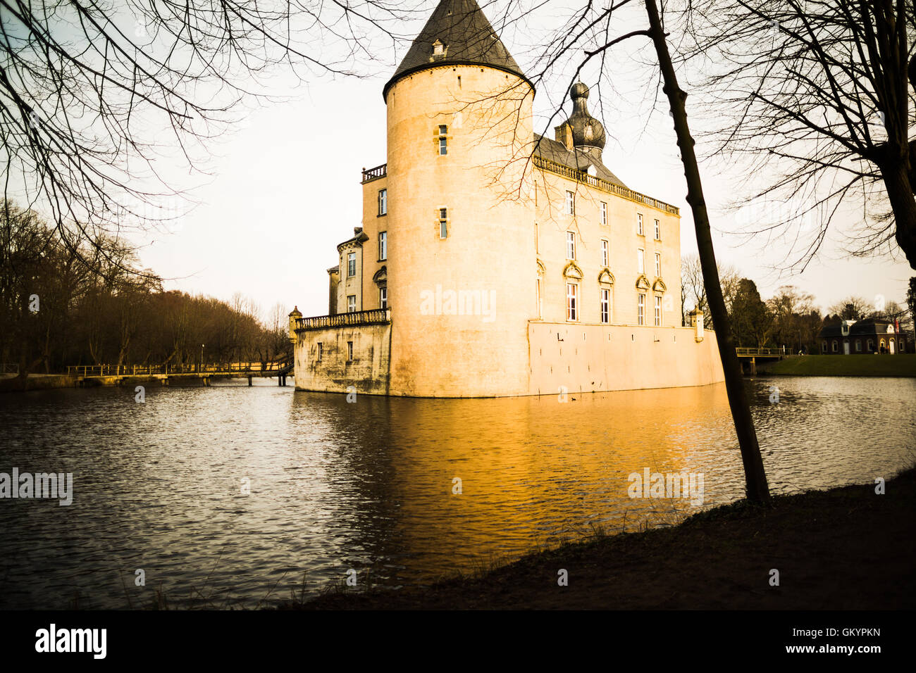 Dark Castle in Muenster Stock Photo - Alamy