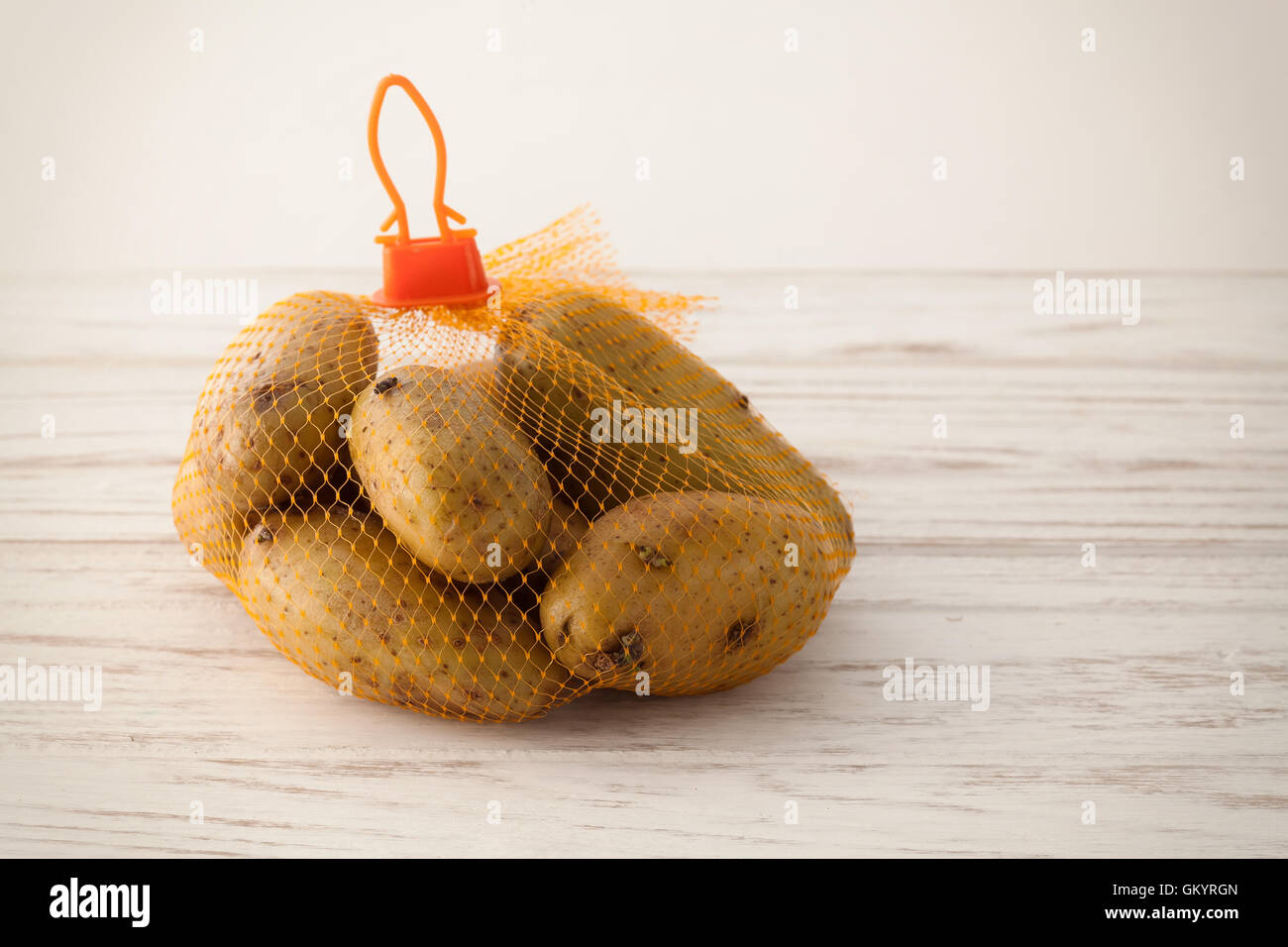 potato ingredient raw rustic still life white wood background Stock ...