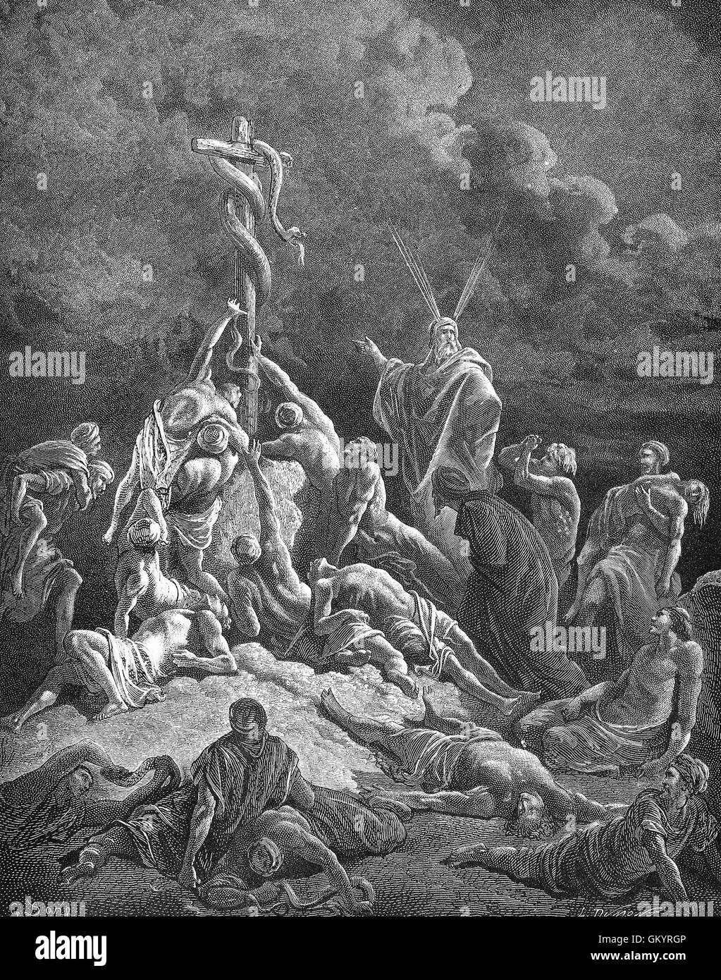 Brazen serpent moses bible hi-res stock photography and images - Alamy