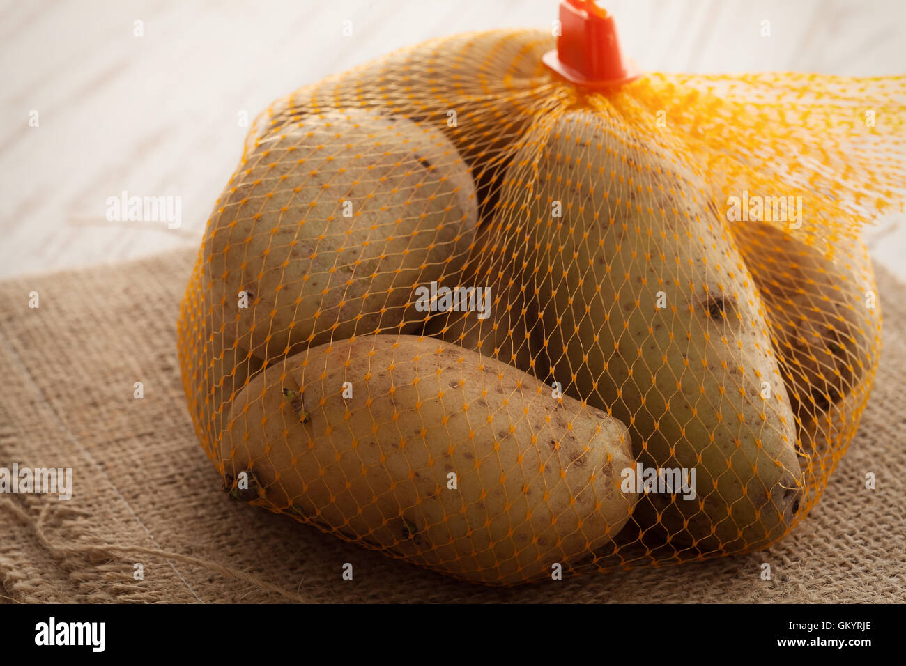 potato ingredient raw rustic still life white wood background Stock ...