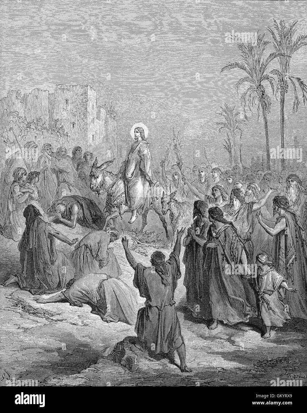Entry of jesus into jerusalem hi-res stock photography and images - Alamy