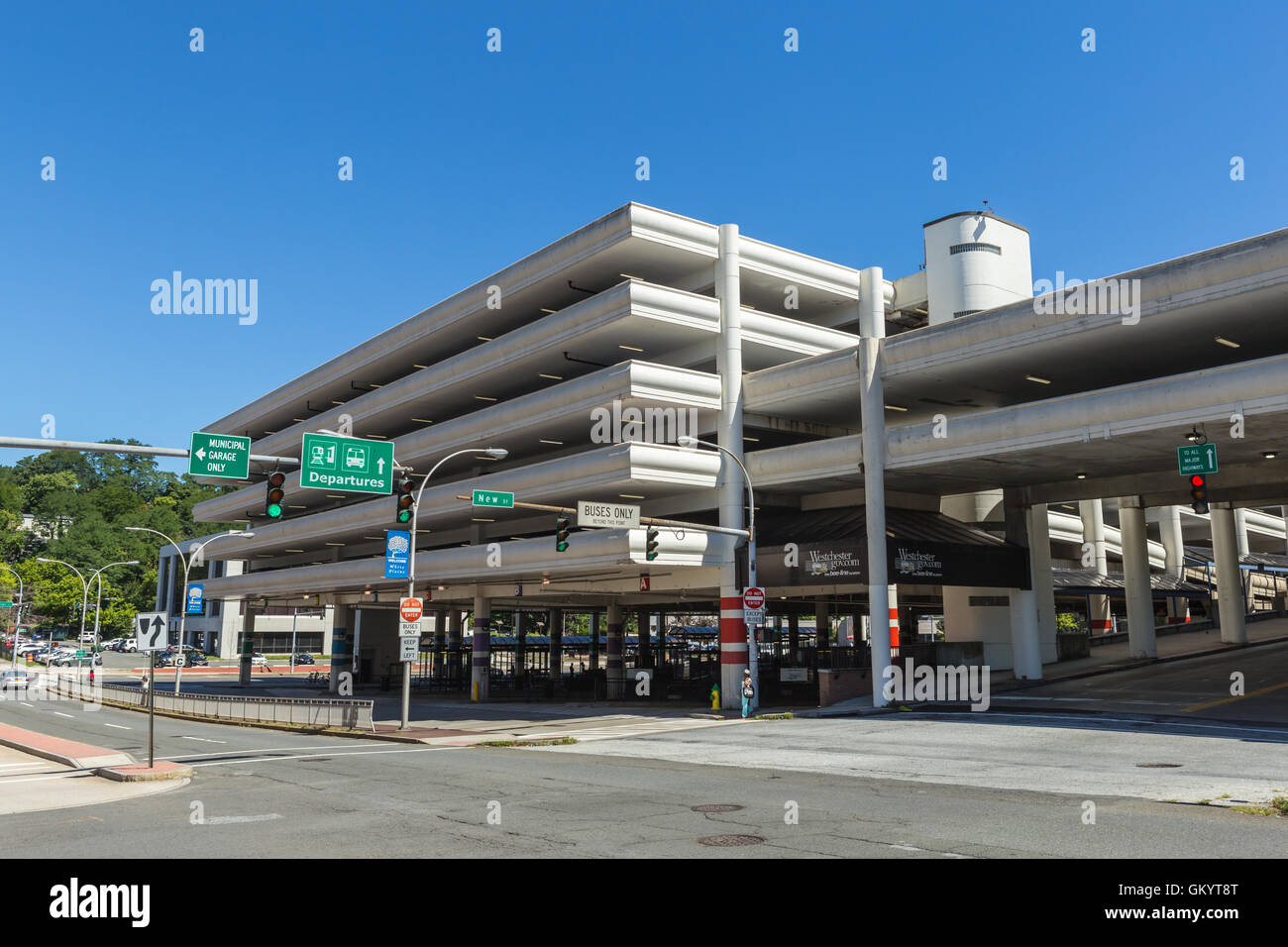 A view of the White Plains TransCenter in White Plains, New York Stock ...