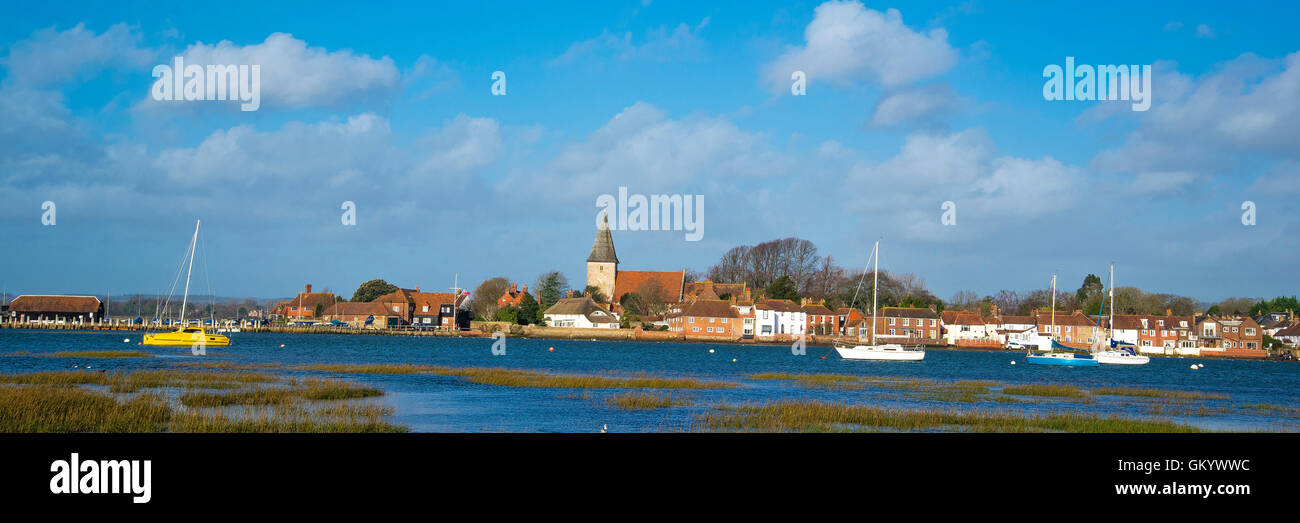 Panorama of Bosham in Chichester Harbour Stock Photo - Alamy