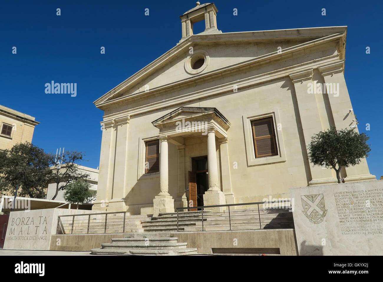 The facade of Malta Stock Exchange building in Valletta Stock Photo - Alamy