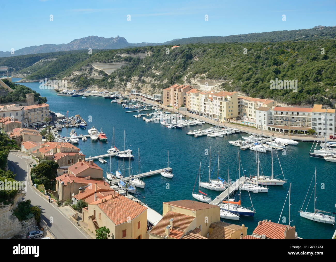 Lower part of the coastal town Bonifacio Stock Photo - Alamy