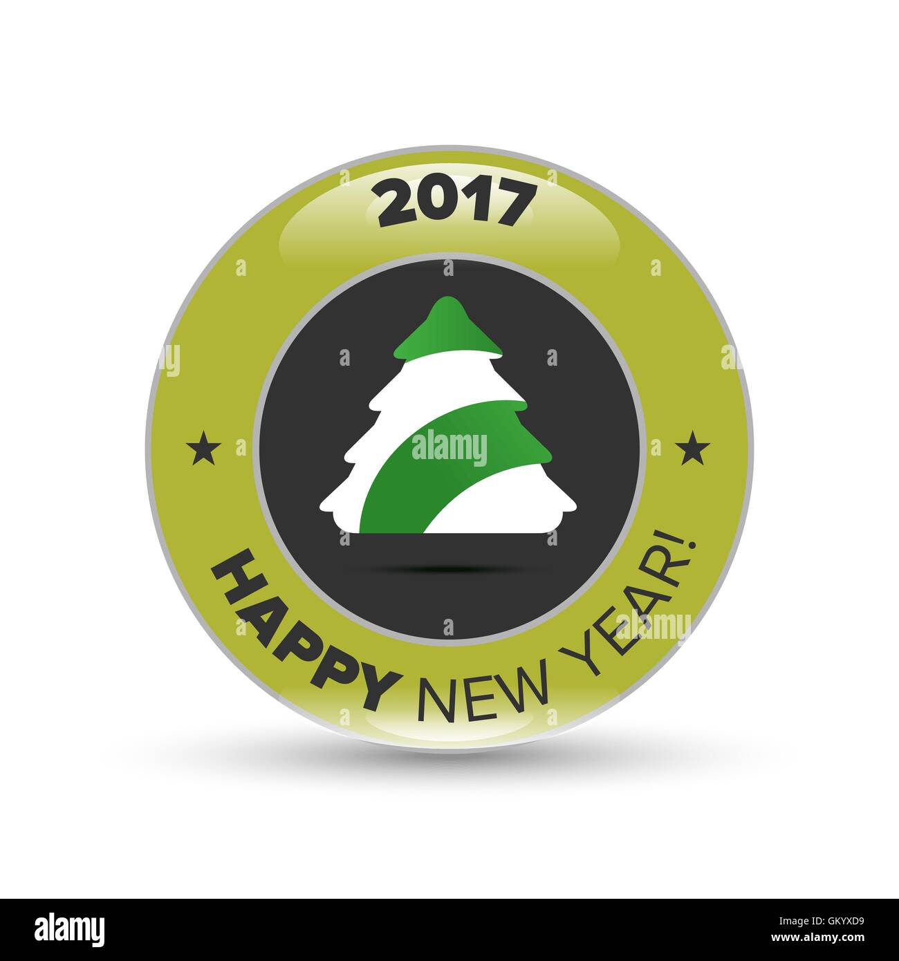 Vector christmas tree badge Stock Vector Image & Art - Alamy