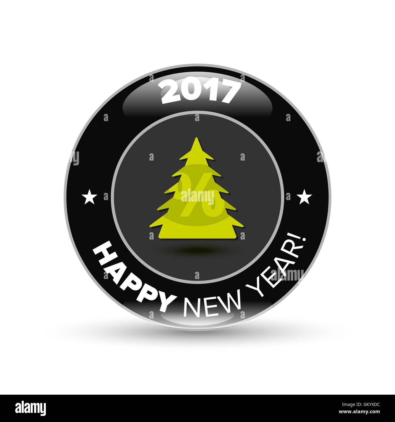 Vector christmas tree badge Stock Vector Image & Art - Alamy