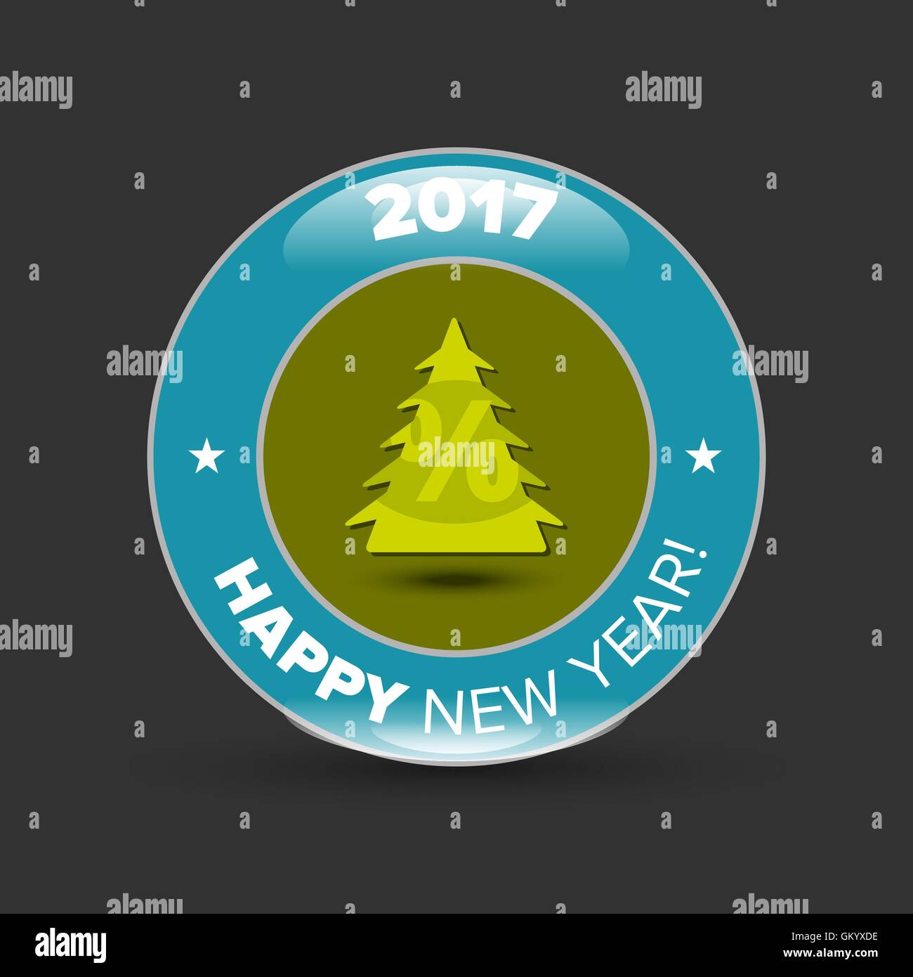 Vector christmas tree badge Stock Vector Image & Art - Alamy