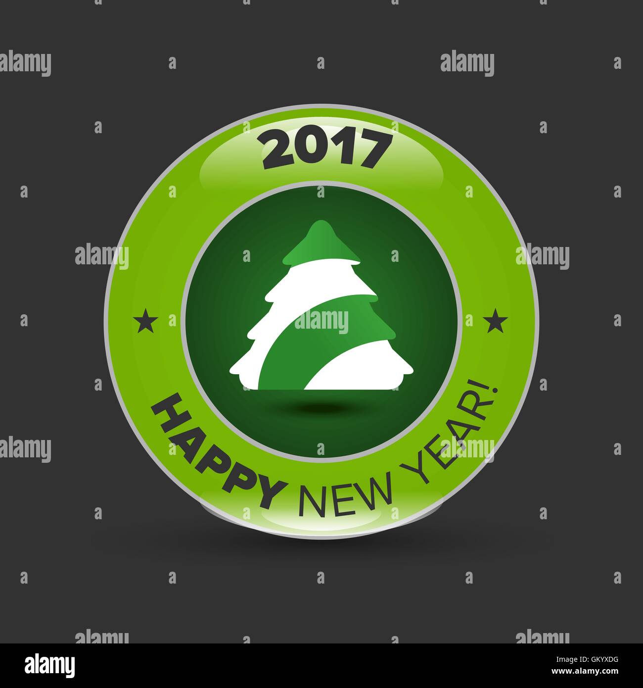Vector christmas tree badge Stock Vector Image & Art - Alamy
