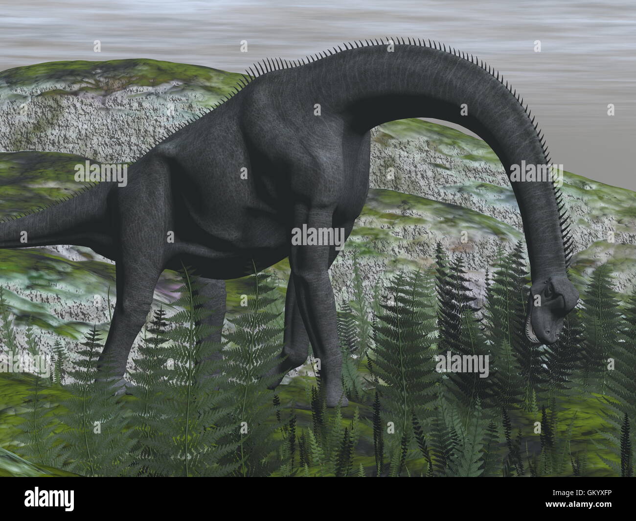 Brachiosaurus eating hi-res stock photography and images - Alamy