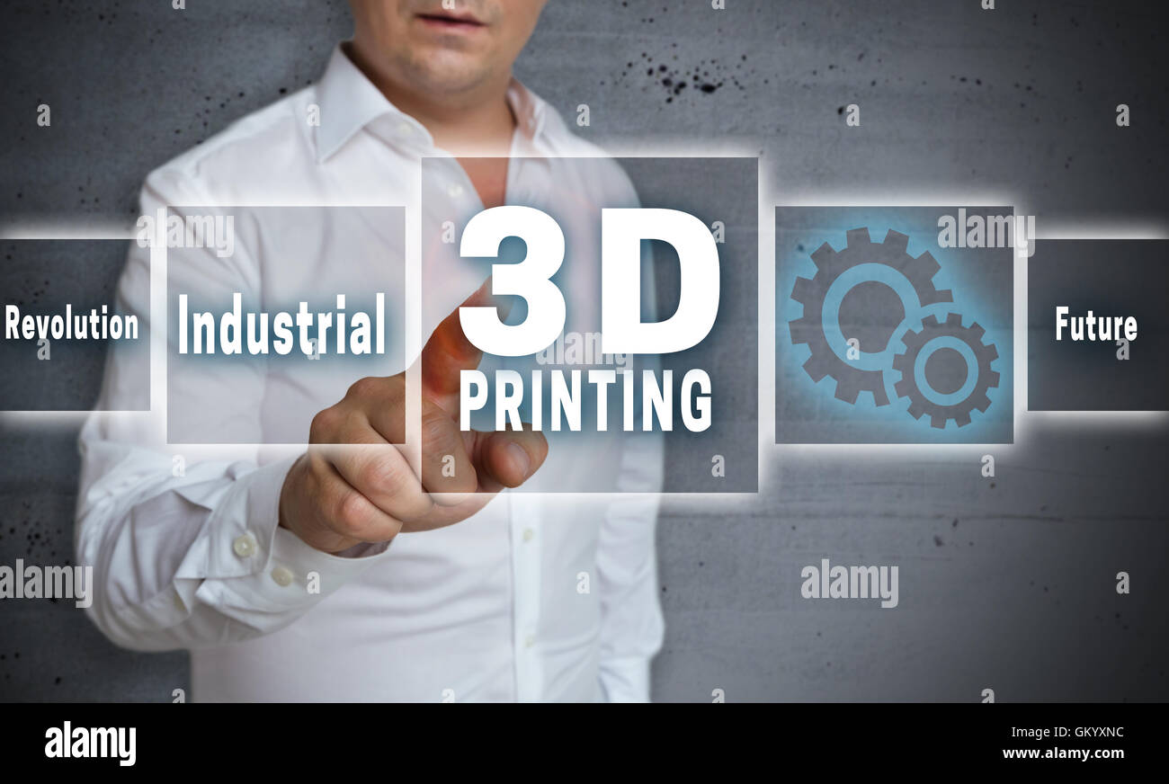 3d printing touchscreen concept background Stock Photo - Alamy
