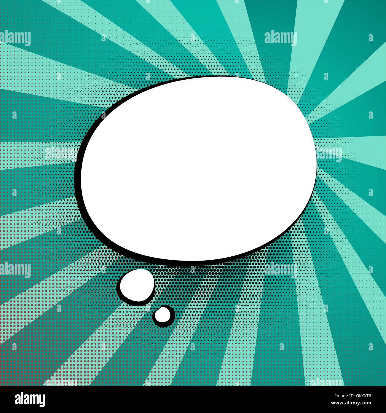 Speech colored bubble Pop-Art Style. Pop art comic blue background ...