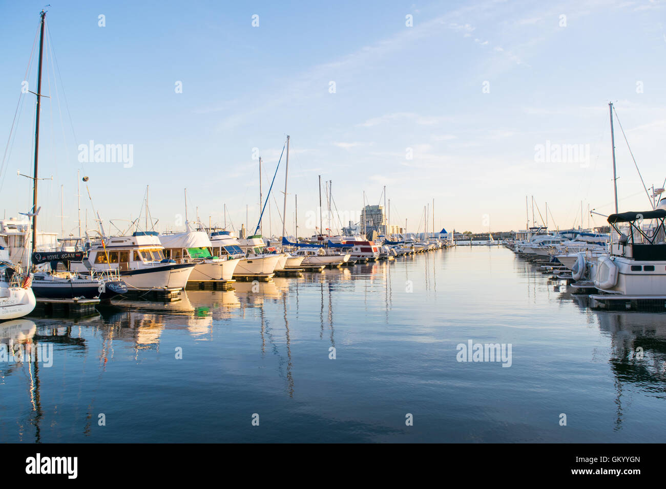 Docking Areas and Sail Boats in The Inner Harbor Area in Baltimore ...