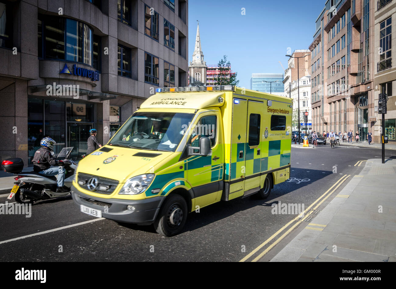 Ambulance in London Stock Photo - Alamy
