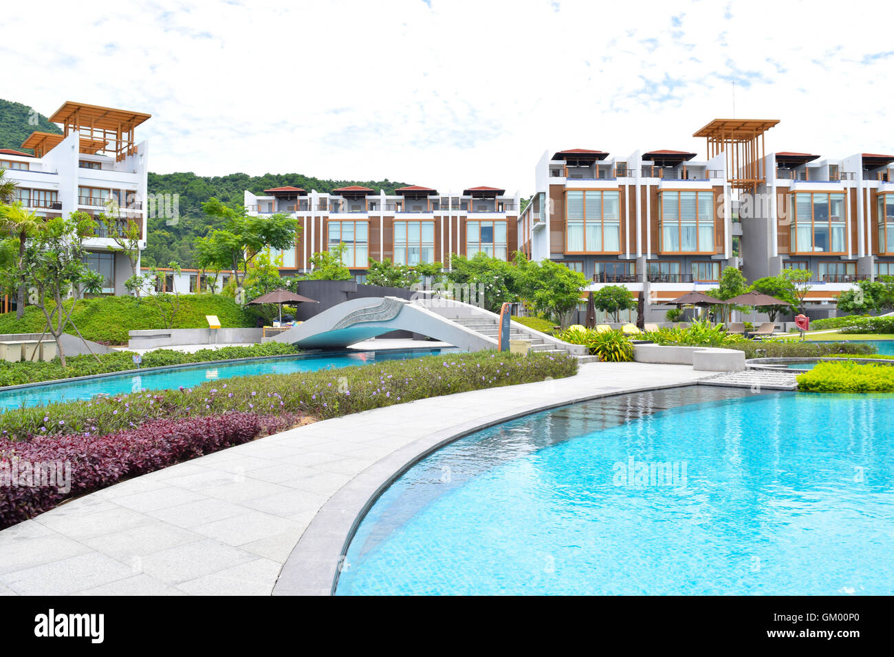 resort image back ground in nature it is sunny Stock Photo - Alamy