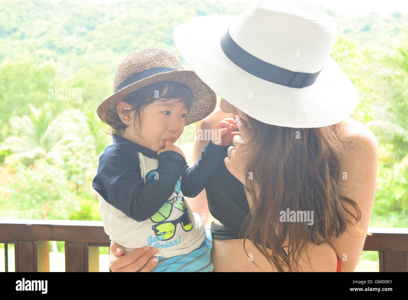 mother and child at flesh forest Stock Photo - Alamy