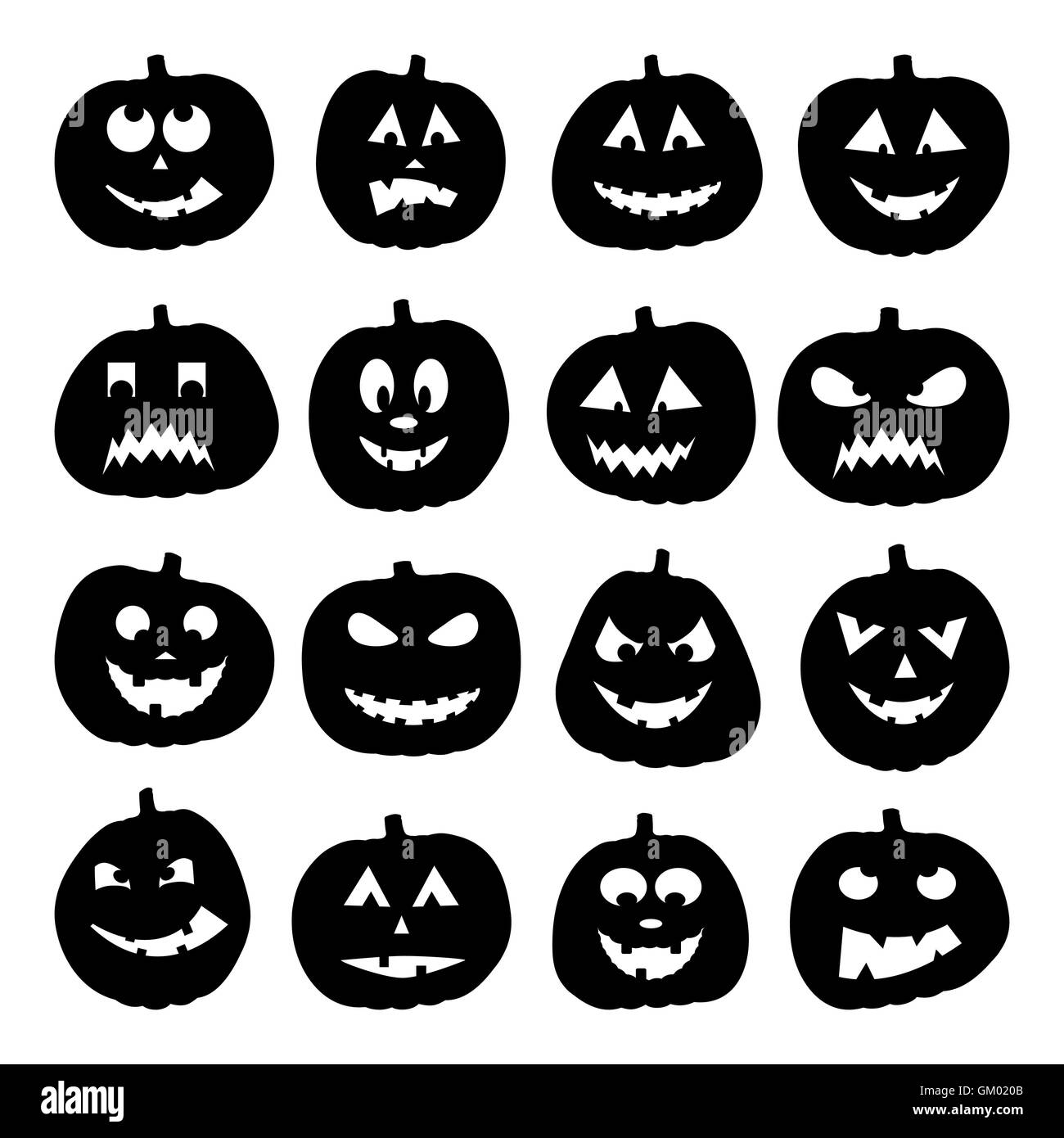 Cute fun pumpkin cartoon Black and White Stock Photos & Images - Alamy