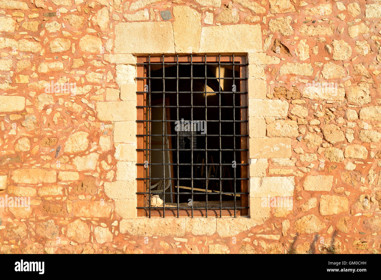 Rethymno city Greece Fortezza fortress window detail Stock Photo - Alamy