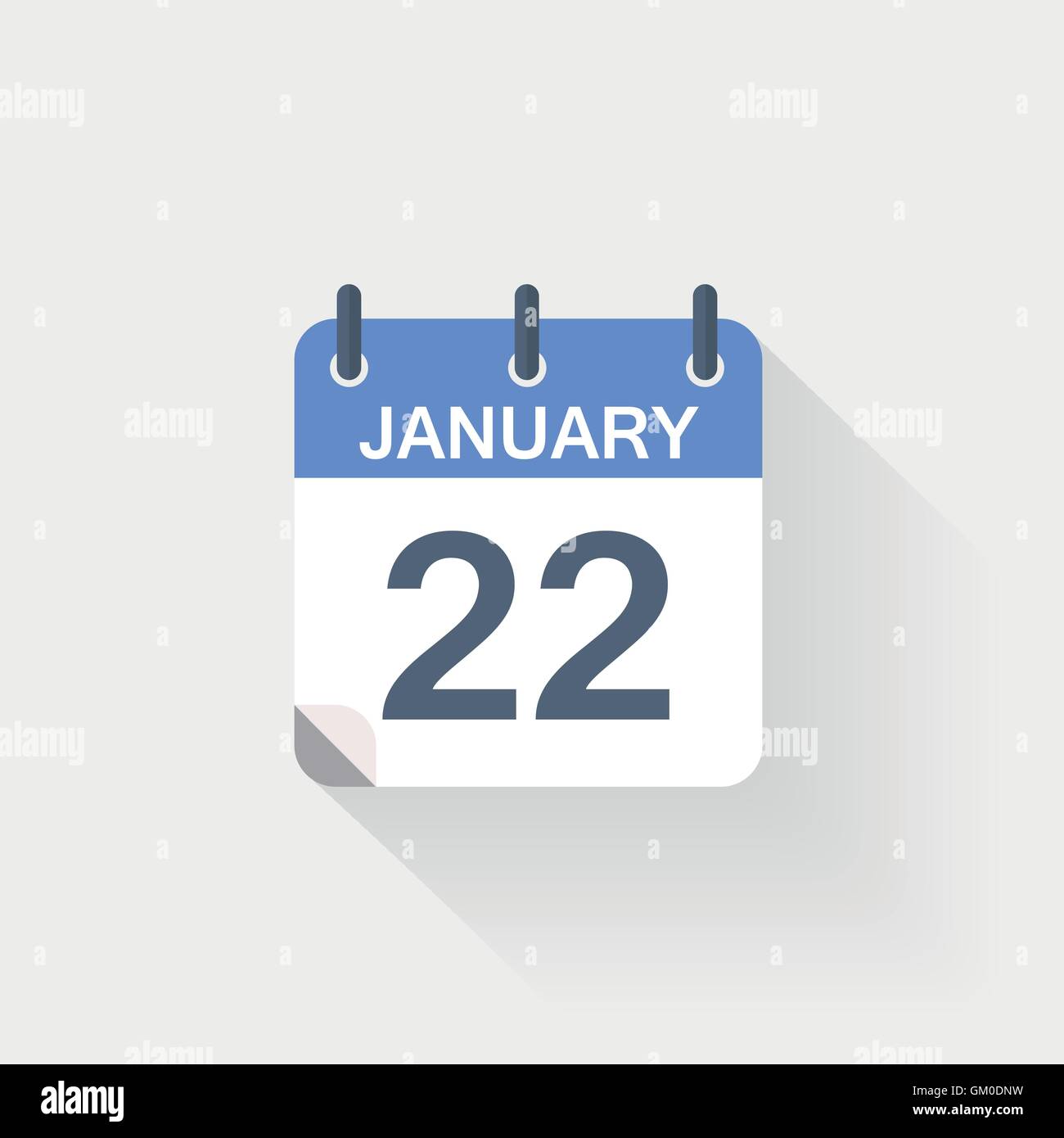 22 january calendar icon on grey background Stock Vector Image & Art ...