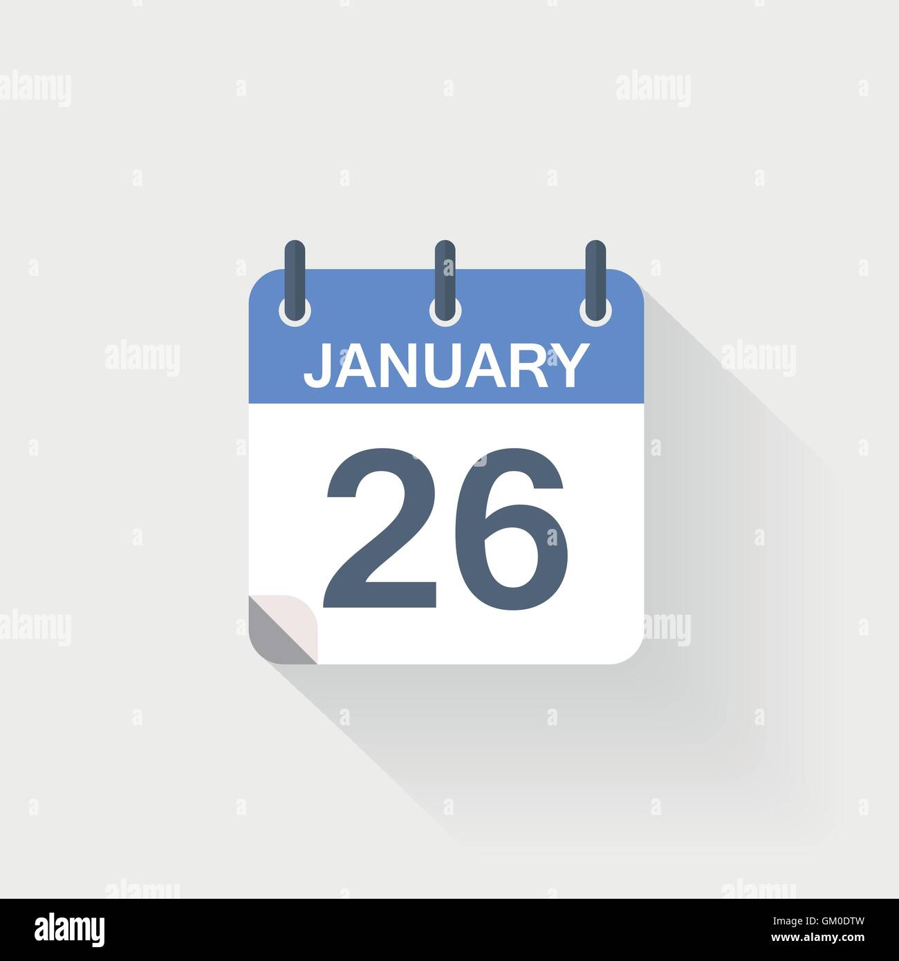 January 26 calendar icon Stock Vector Images - Alamy